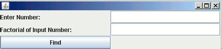 Java Swing Compute Factorial
