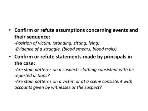 Blood Stain Pattern Analysis Ppt