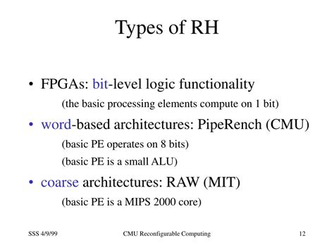 PPT The CMU Reconfigurable Computing Project PowerPoint Presentation ID