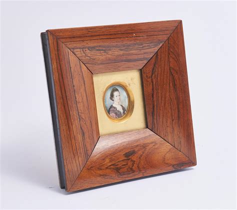 Lot A Rosewood Framed Portrait Miniature Of Lady Oliphant Wife Of