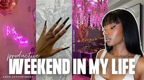 PRODUCTIVE WEEKEND IN MY LIFE Club Hosting Lash Appointment Meeting