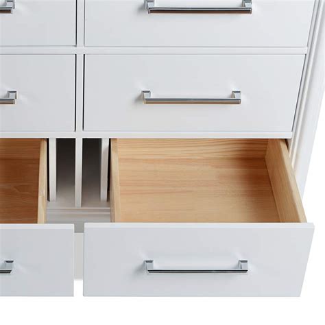 Ellie 42 White 6 Drawer Single Sink Vanity Set 37w22 Lamps Plus