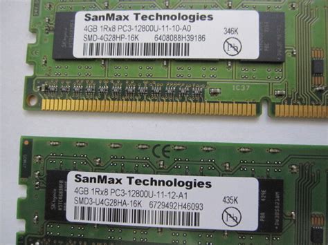 Yahooオークション Sanmax Pc3 12800u 4gbが2枚セット テスクトップ