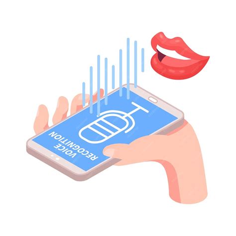 Premium Vector Isometric Biometric Identification With Voice Recognition Technology Icon 3d