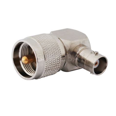 RF Coaxial Coax Antenna Adapter BNC Female To UHF Male Pl PL Connector Right Angle Adapter