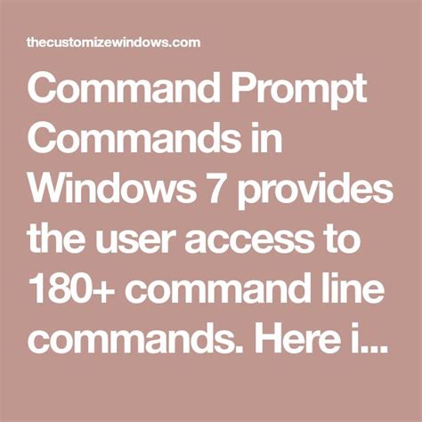 Command Prompt Commands Alphabetical List Of All Commands In Windows 7 Prompts Command
