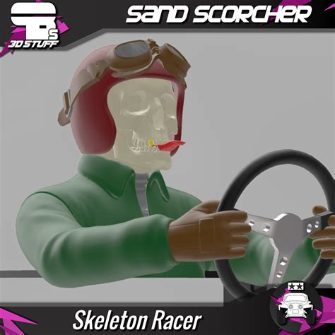STL File 1 10 Driver Figure Skeleton Racer Tamiya Sand Scorcher