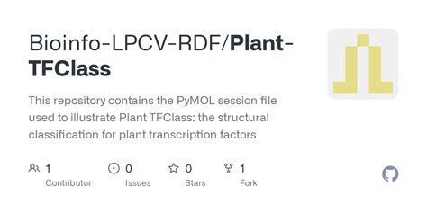 Github Bioinfo Lpcv Rdf Plant Tfclass This Repository Contains The Pymol Session File Used To