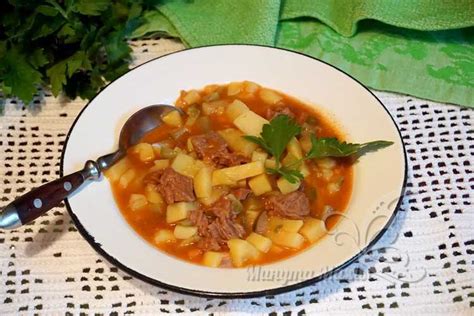 Тушёная картошка с говядиной в кастрюле пошаговый рецепт с фото пошагово