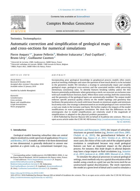 Pdf Automatic Correction And Simplification Of Geological Maps And