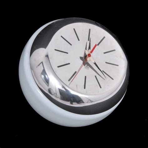 Raymor Glass And Chrome Clock