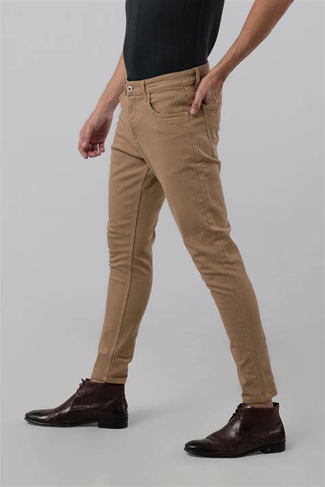 Buy Mens Urban Khaki Skinny Jeans Online Snitch