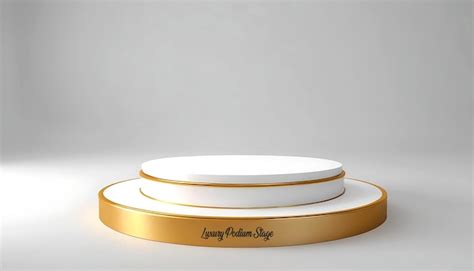 Premium Psd Luxury Golden Podium 3d Pedestal Product Stand Platform For Product Display