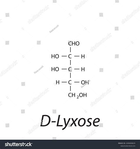 Straight Chain Form Chemical Structure Dlyxose Stock Vector Royalty