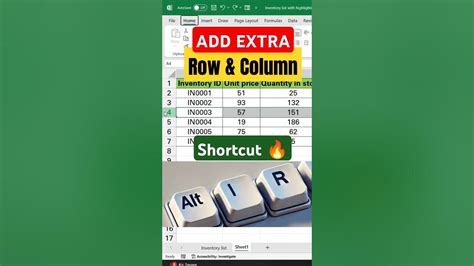 Excel Pro Trick Add Rows And Columns With Keyboard Shortcuts