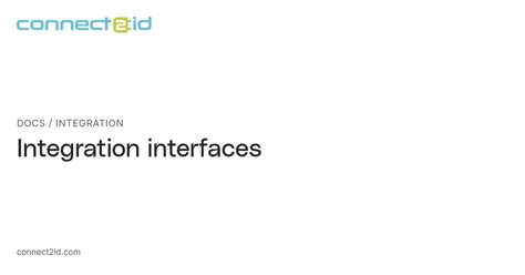Integration · Docs · Connect2id