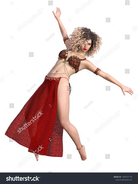 D Rendering Sexy Belly Dancer Sexy Stock Illustration Shutterstock