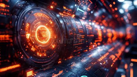 Futuristic Glowing Energy Core In Sci Fi Design Stock Footage Video Of Cinematic Generated