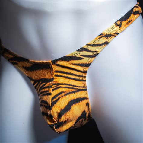 Mens Thong Underwear Tiger Stripes Etsy