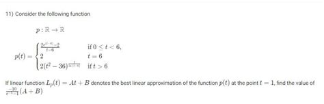 Solved Consider The Following Function P RR Chegg Com