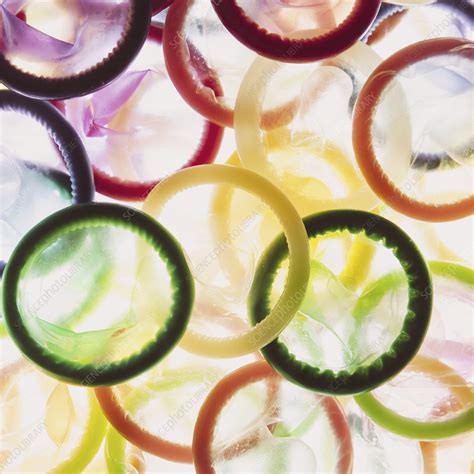 Group Of Multi Coloured Condoms Stock Image F0089958 Science
