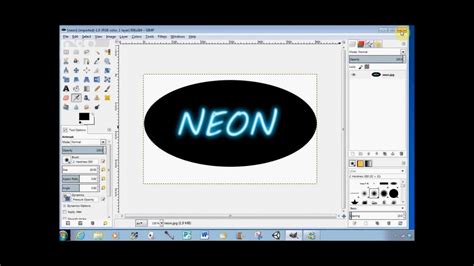 Create Neon Text Using Gimp Youtube
