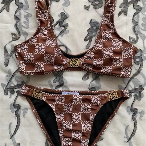 Loewe185 Tube Top Lace Leopard Print Sexy Strap Swimsuit Women Shopee