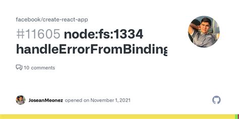 Nodefs1334 Handleerrorfrombindingctx · Issue 11605 · Facebook