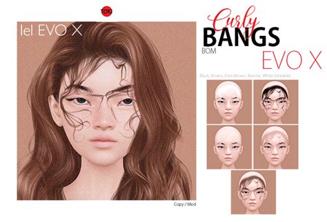 Second Life Marketplace Toki Curly Bangs Lel Evo X Bom