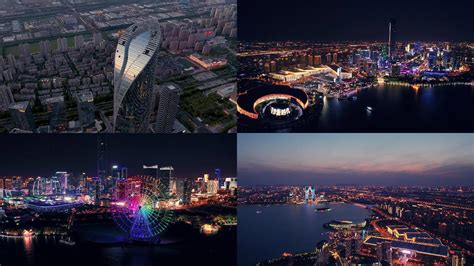 航拍苏州金融中心金鸡湖夜景灯光秀3840x2160高清视频素材下载编号3491145实拍视频光厂vj师网