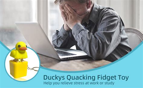 Duckys Quacking Fidget Toy Duck Keyboard Keycaps That
