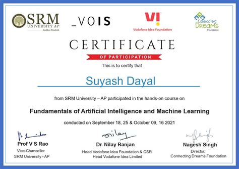 Suyash Dayal On Linkedin Artificialintelligence Machinelearning Workshops Vodafone