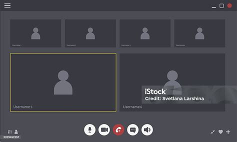 화상 통화 인터페이스 온라인 화상 채팅 모형 컴퓨터 또는 노트북 템플릿 가상 회의 플랫폼 디스플레이 플랫 스타일의 벡터 일러스트 레이 션 Brand Name Online