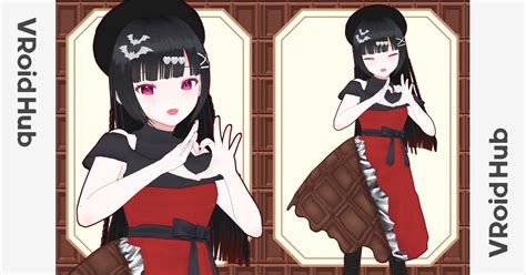 血叶チナミ ver 2 0 SweetChocolateWrapping Red VRoid Hub