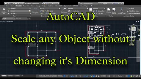 Autocad Scale Objects Without Changing It S Dimensions Youtube