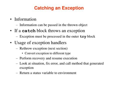 Ppt Exception Handling Powerpoint Presentation Free Download Id