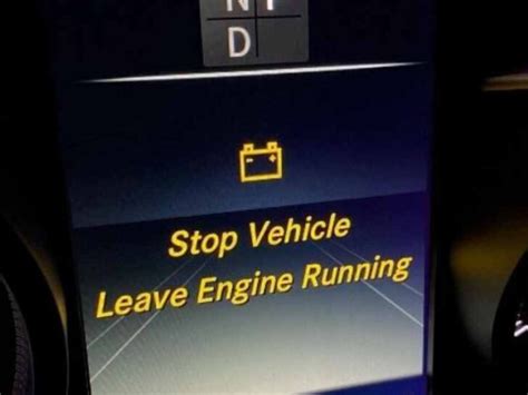 Why Does My Mercedes Say Stop Vehicle Leave Engine Running