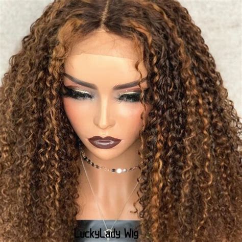Mongolian Afro Kinky Curly Hair Wigs Frontal Lace 13x4 Wig Etsy
