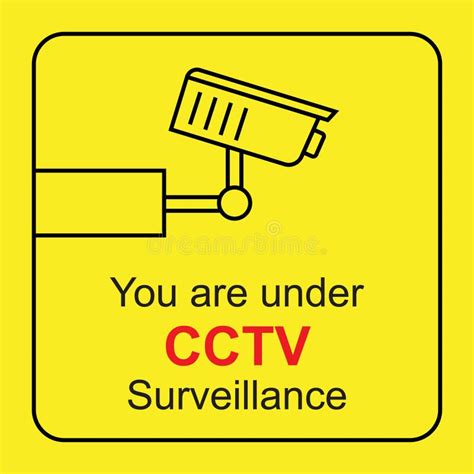 Cctv Banner For Print And Digital Usage Editable Stroke Stock Vector