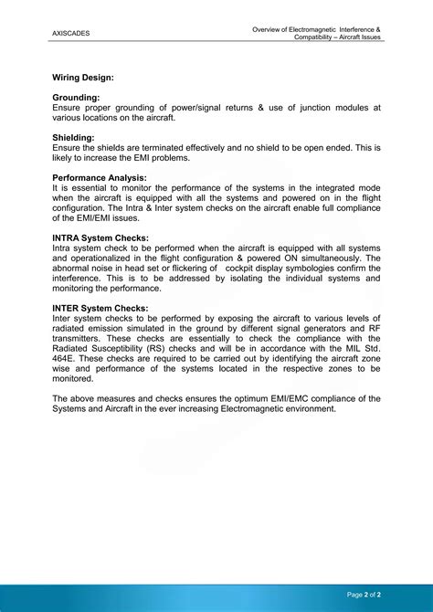 Electromagnetic Interference And Compatibility Aircraft Issues Pdf