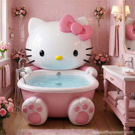 Ultra Realistic Hello Kitty Inspired Violin Standing Upright Vertically