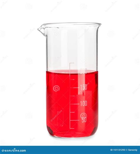 Cubilete Con El Líquido Del Color En El Fondo Blanco Imagen de archivo Imagen de objeto rojo
