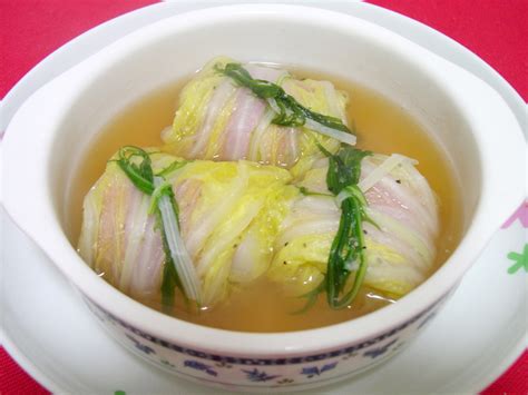 おもちとベーコンの白菜巻き★スープ By はやみちゃん 【クックパッド】 簡単おいしいみんなのレシピが357万品