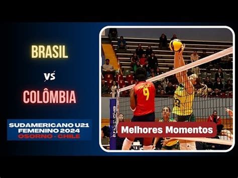 Sub 21 Brasil X Colômbia MELHORES MOMENTOS Sul Americano de Vôlei