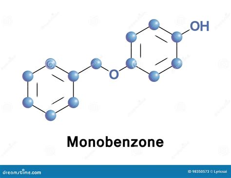 Monobenzone Or Benzyloxyphenol Stock Vector Illustration Of