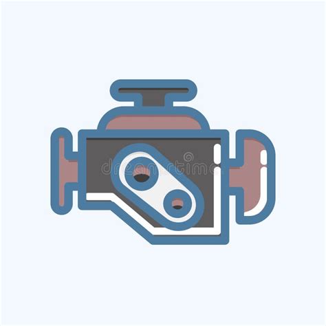 Icon Engine Warning Suitable For Automotive Symbol Doodle Style Simple Design Editable