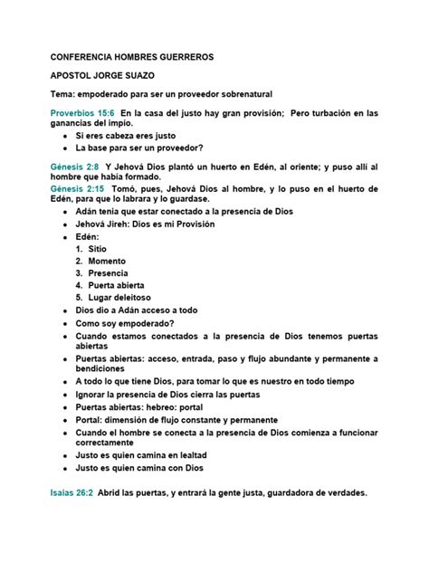 Empoderado Para Ser Un Proveedor Sobrenatural Apostol Jorge Suazo Iii