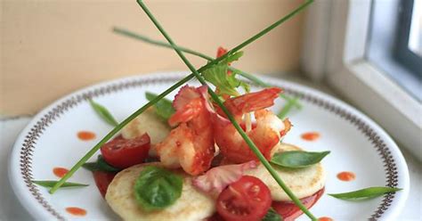 Week 12 Presentation Sweet Chilli Marinated King Prawns On Blinis