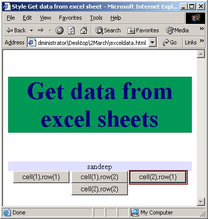 JavaScript Get Excel File Data