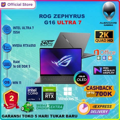 Promo Asus Rog Zephyrus G Gu Mu Oled Rtx Gb Ultra H Gb Tb Unit Cicil X